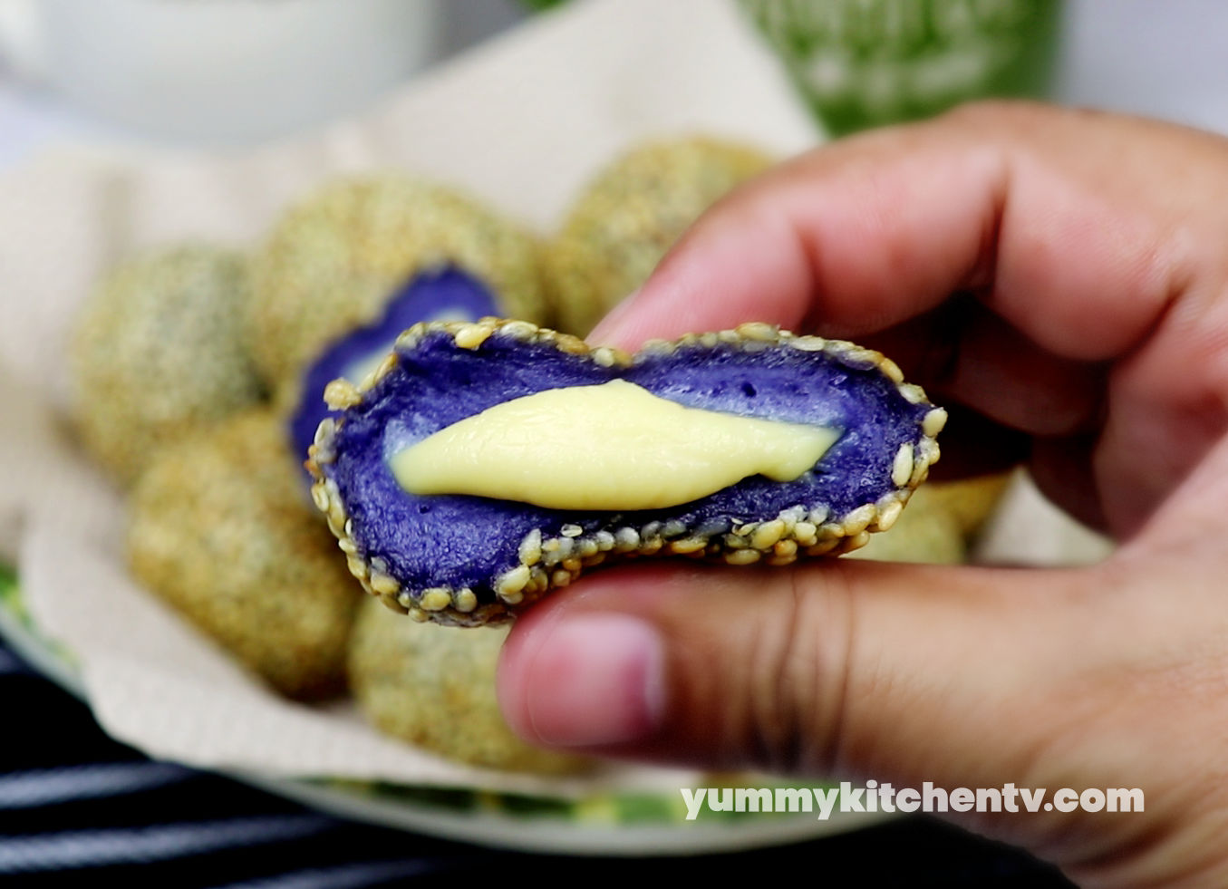 Ube Cheese Buchi - Yummy Kitchen