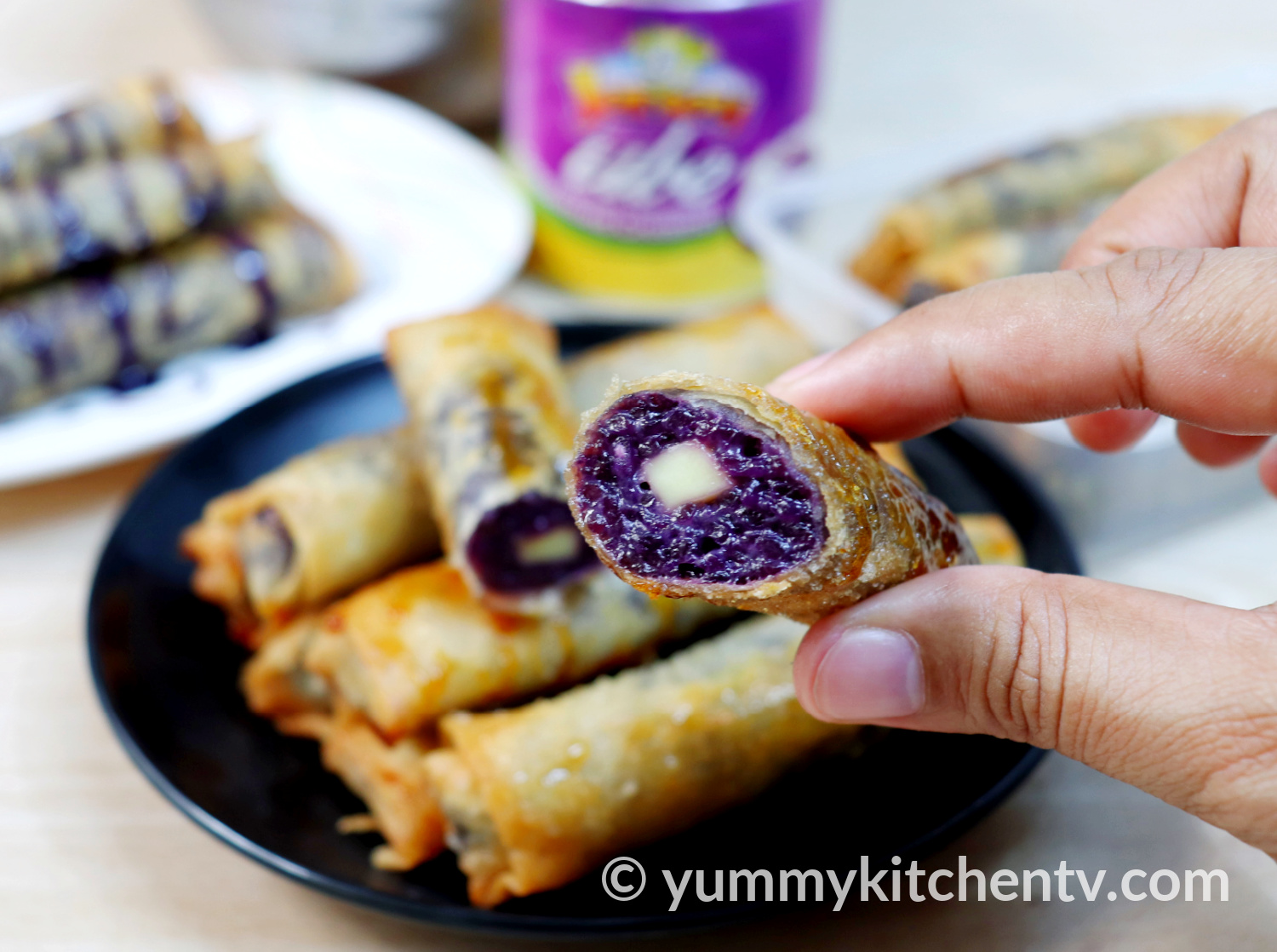 Ube Turon Malagkit - Yummy Kitchen