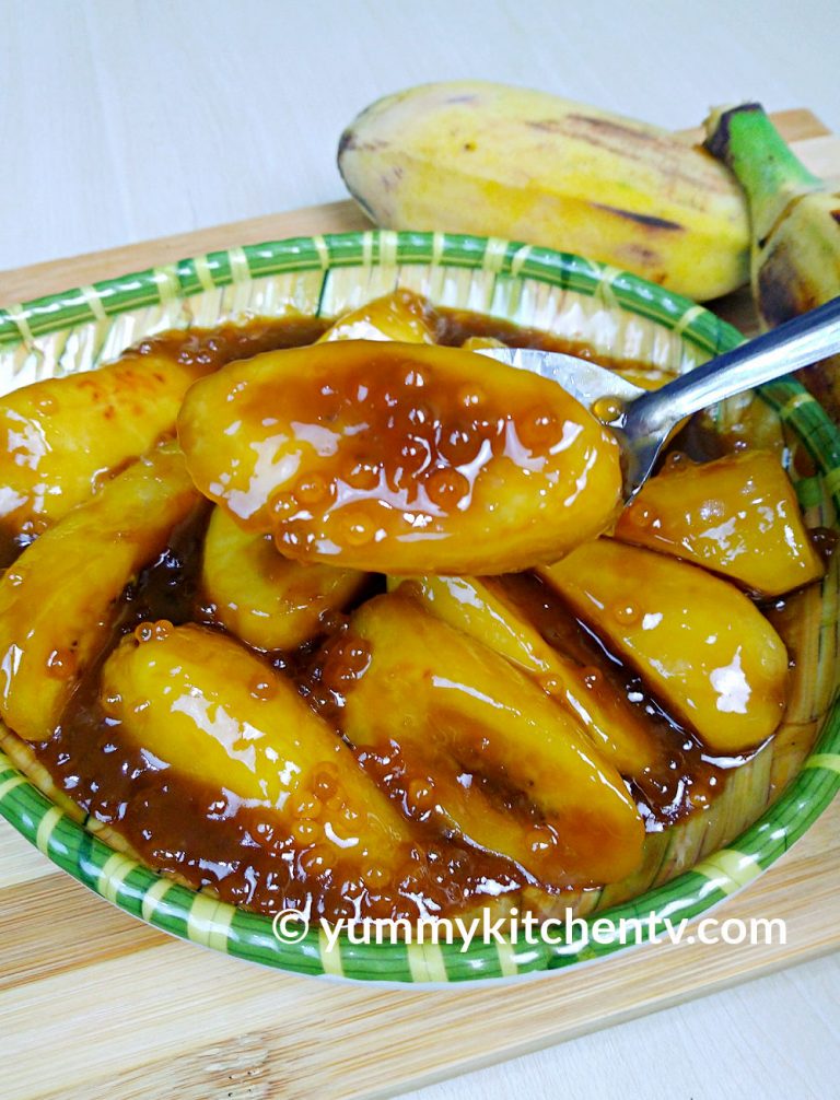 Saging with Latik - Yummy Kitchen