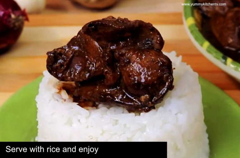 Adobong Atay ng Manok (Chicken Liver Adobo) - Yummy Kitchen