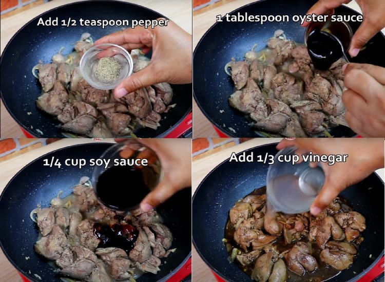 Adobong Atay ng Manok (Chicken Liver Adobo) - Yummy Kitchen