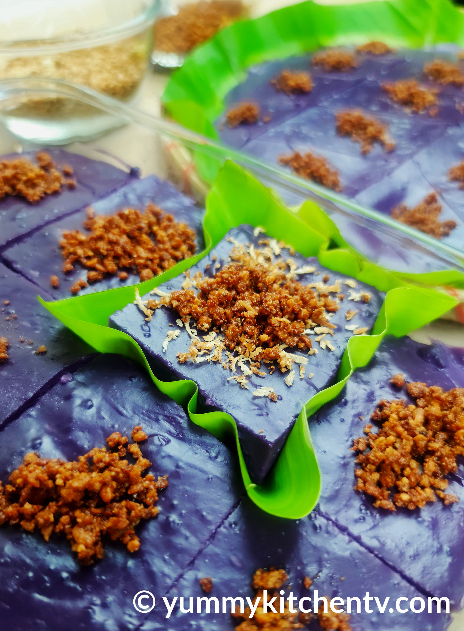 Ube Maja with Latik - Yummy Kitchen