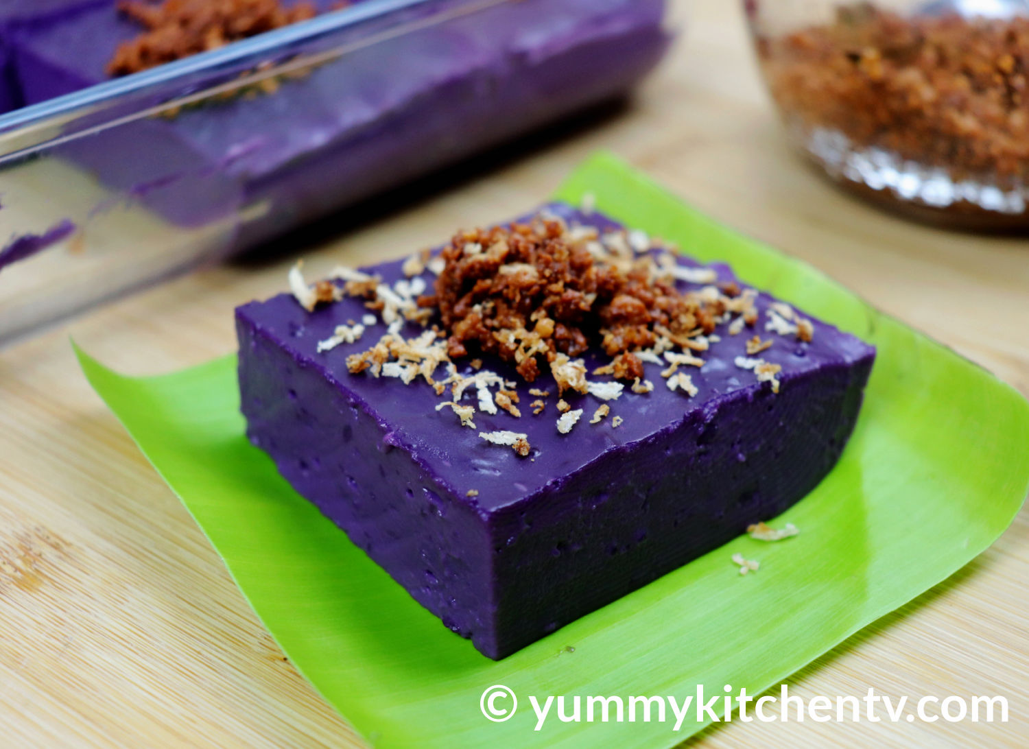 Ube Maja with Latik - Yummy Kitchen