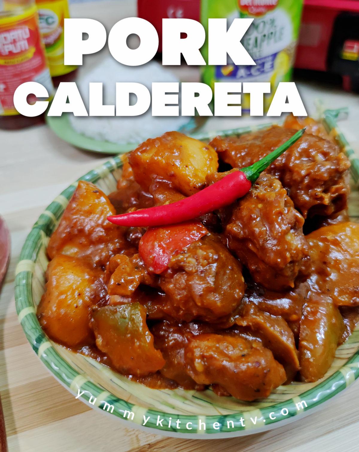 Pork Caldereta - A Spicy Savory Comforting Dish - Yummy Kitchen