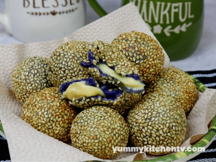 Sesame Balls (Cheesy Buchi) - Yummy Kitchen