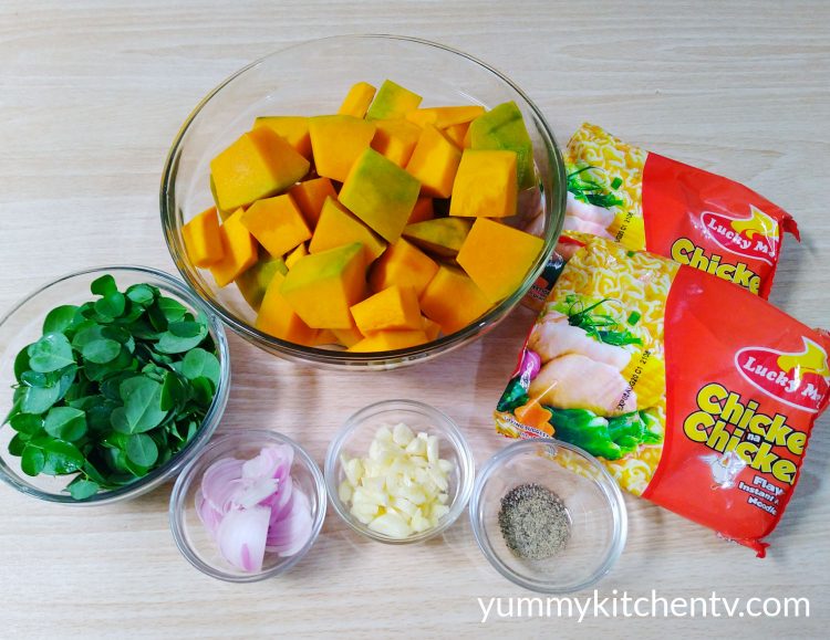 Ginisang Kalabasa with Noodles - Yummy Kitchen