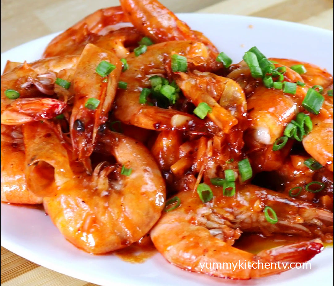 Sweet and Spicy Shrimp - Yummy Kitchen