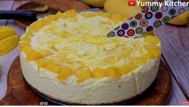Mango Ice Cream Cake - Yummy Kitchen
