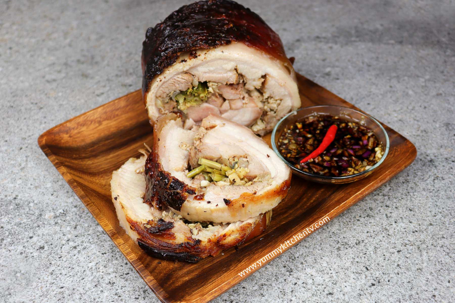 Lechon Pork Belly -crispy, savory, pact full of flavor- Yummy Kitchen