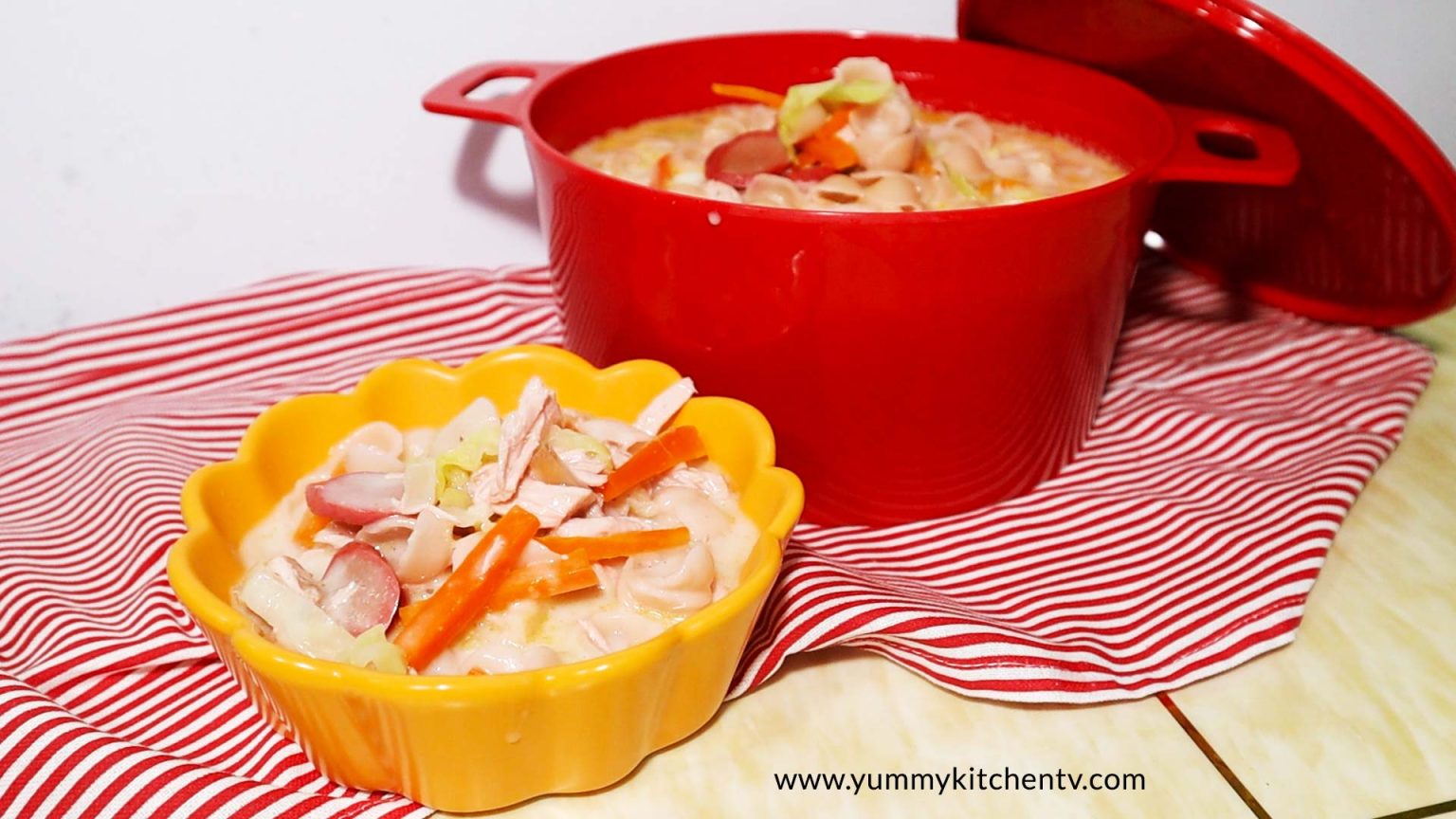Creamy Chicken Sopas - a milky, sweet but homey soup- Yummy Kitchen