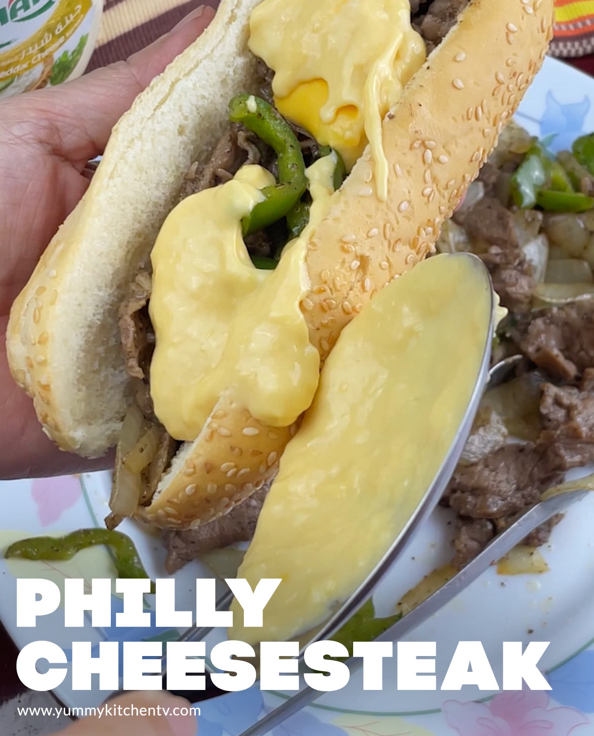 Philly Cheesesteak - cheesy, steak filled in a hot dog bun-Yummy Kitchen