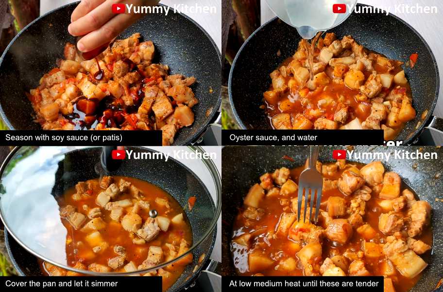 Kinamatisang Baboy (Filipino Pork Soup with Tomatoes) - Yummy Kitchen