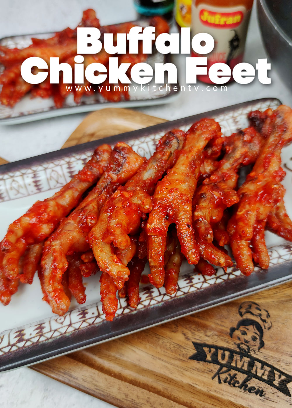 Spicy Buffalo Chicken Feet - Yummy Kitchen