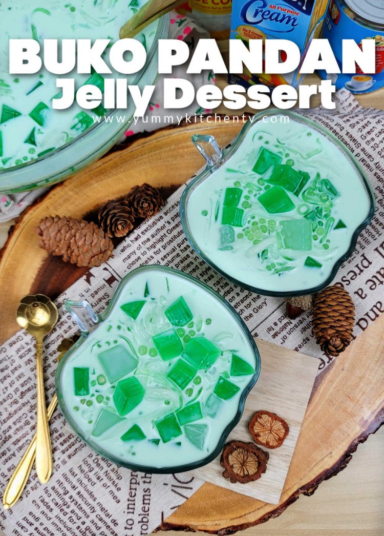 Buko Pandan Jelly Dessert - Yummy Kitchen