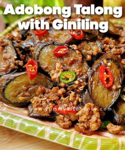Adobong Talong with Giniling (Adobong Talong With Pork) - Yummy Kitchen