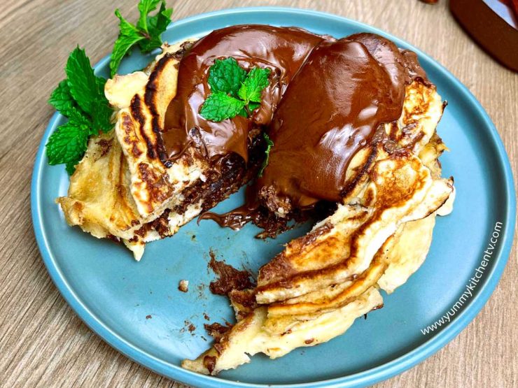 Nutella Pancakes - A Chocolate Lover's Dream Breakfast - Yummy Kitchen
