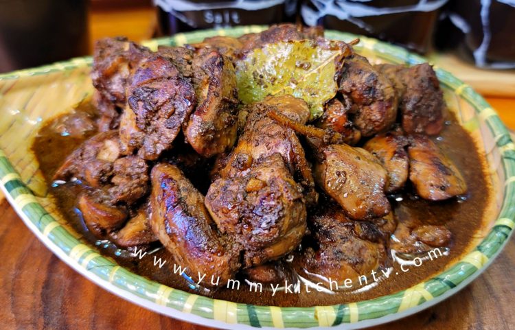 Chicken Liver Adobo - Yummy Kitchen