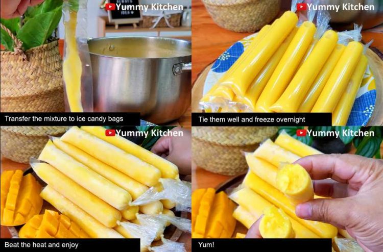 Mango Ice Candy - A Refreshing Summer Favorite - Yummy Kitchen