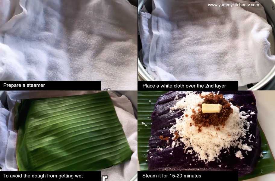 Puto Bumbong (without bamboo tubes) - Traditional Rice Cakes - Yummy ...