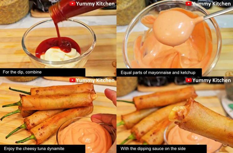 Tuna Dynamite - A Spicy, Cheesy Filipino Snack - Yummy Kitchen