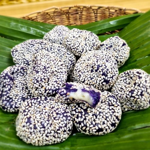 Ube Cheese Buchi Recipe - A Sweet Cheesy Purple Rice Cake - Yummy Kitchen