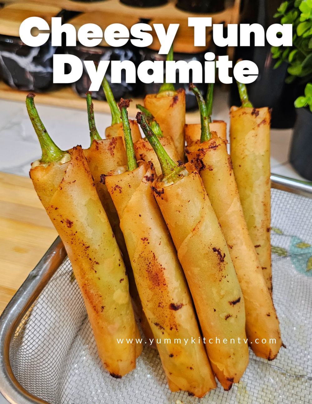 Tuna Dynamite - A Spicy, Cheesy Filipino Snack - Yummy Kitchen