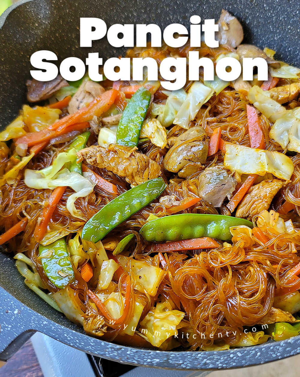 Pancit Sotanghon - A Colorful Filipino Glass Noodle dish - Yummy Kitchen