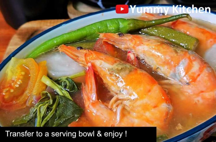 Sinigang Na Hipon - A Sweet and Sour Filipino Shrimp Soup - Yummy Kitchen