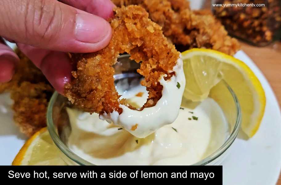 Calamari - Fried Breaded Squid Rings - Yummy Kitchen