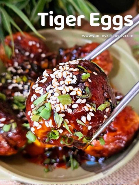 Tiger Eggs ( golden fried eggs braised in spicy sauce ) - Yummy Kitchen