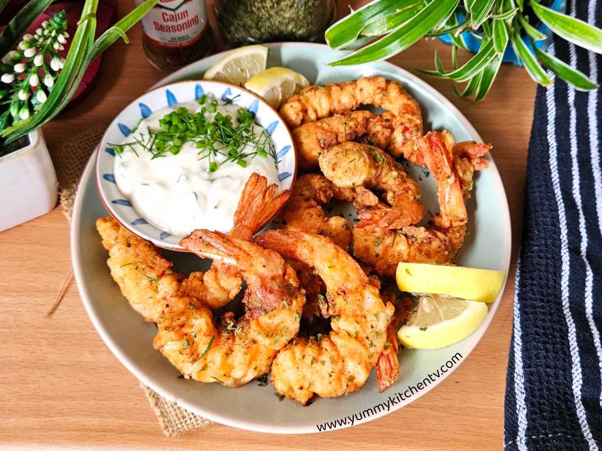 Fried Prawns Recipe - Crunchy Seafood Delight - Yummy Kitchen