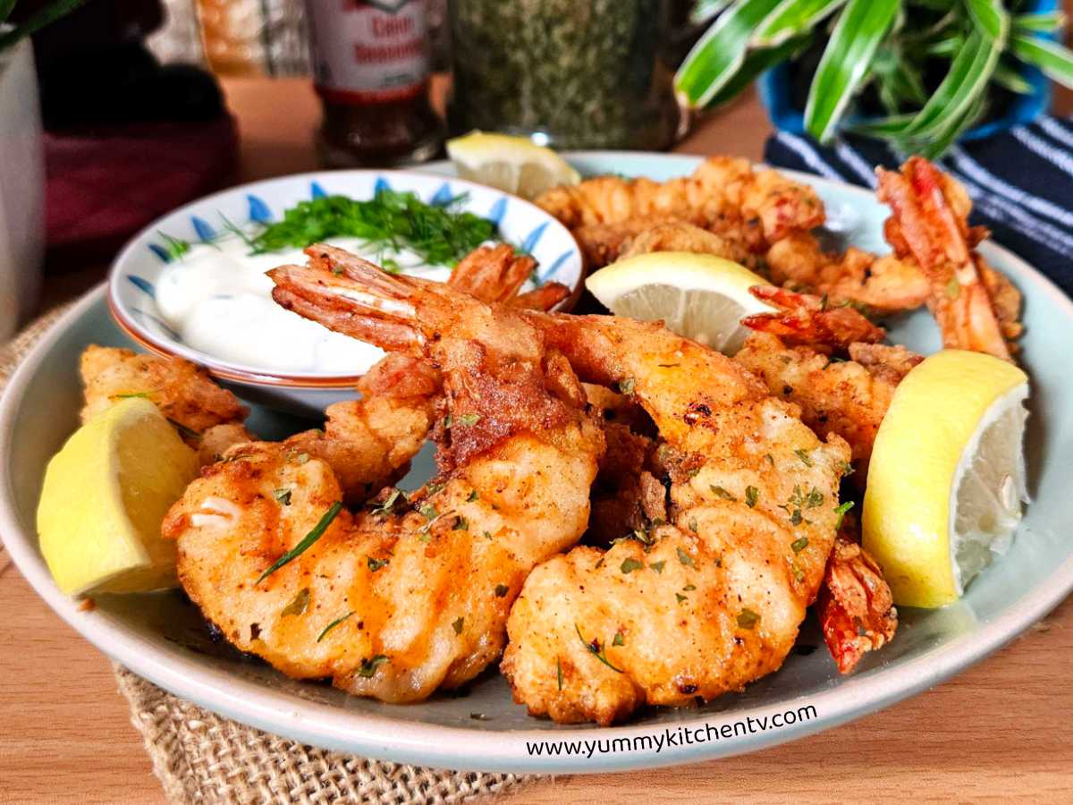 Fried Prawns Recipe - Crunchy Seafood Delight - Yummy Kitchen