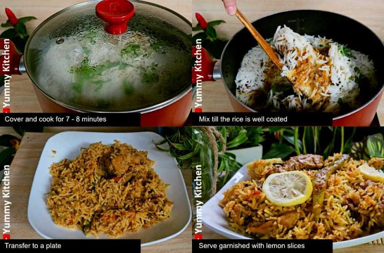 Make Chicken Biryani - In 6 Easy Steps - Yummy Kitchen