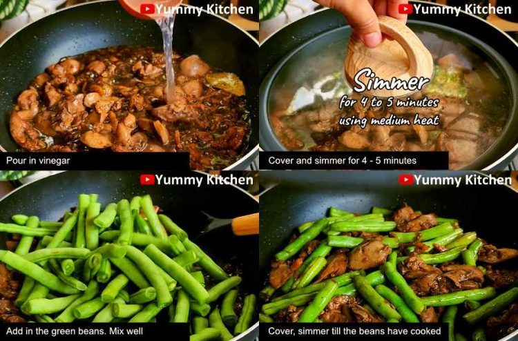 Adobong Atay with Green Beans - Healthy and Yummy ! - Yummy Kitchen
