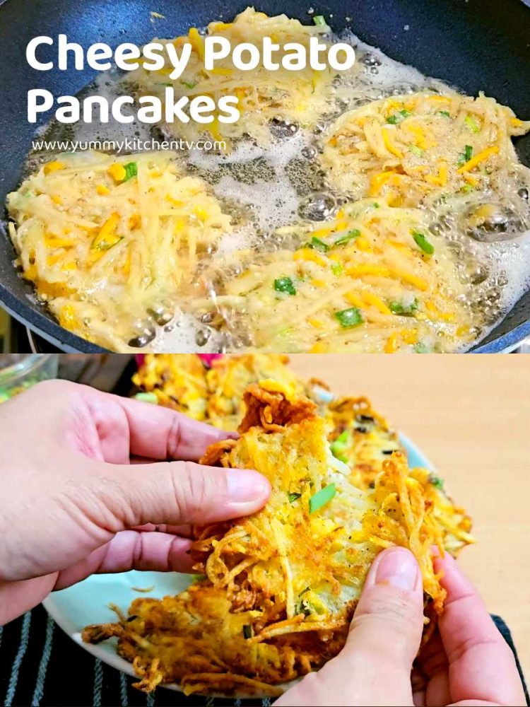 Cheesy Potato Pancakes - A 4-Step Super Crispy Snack - Yummy Kitchen