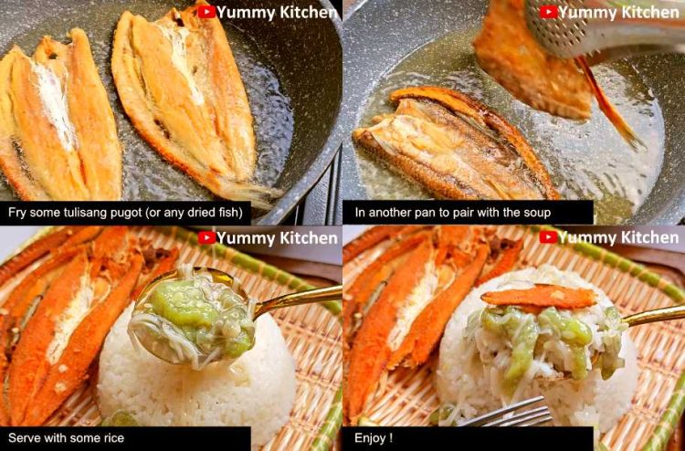 Ginisang Patola with Misua - Sautéed Sponge Gourd Soup) - Yummy Kitchen