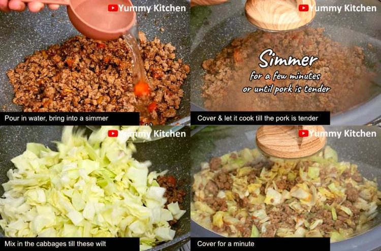 Ginisang Repolyo with Giniling Recipe - Simple 5 Step Stir-Fry - Yummy ...