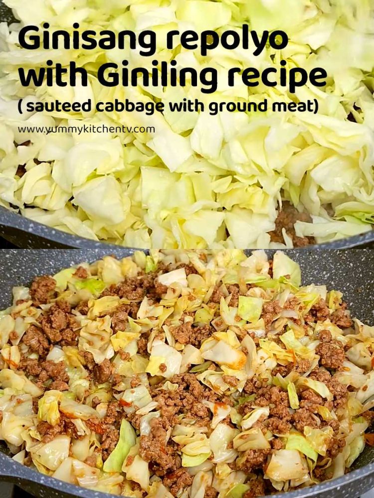 Ginisang Repolyo with Giniling Recipe - Simple 5 Step Stir-Fry - Yummy ...