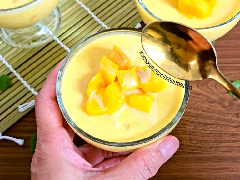 Mango Pudding - with just 4 Ingredients - Yummy Kitchen