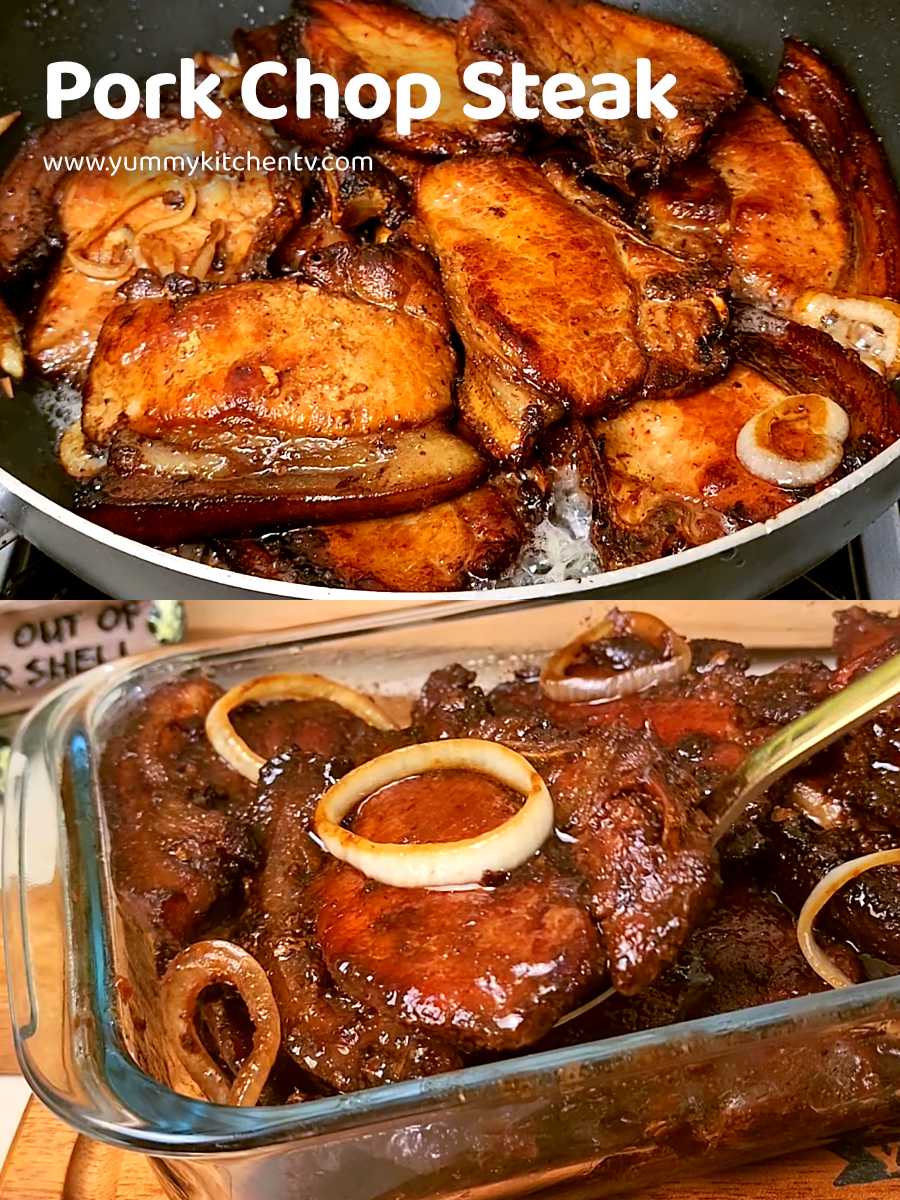 Pork Chop Steak Recipe or "Bistek Tagalog" - Yummy Kitchen