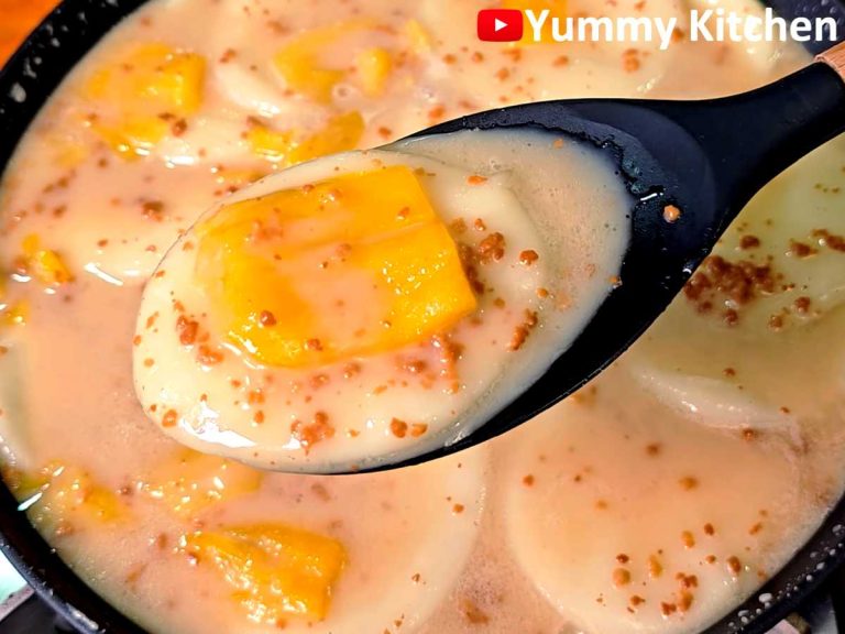 Palitaw sa Latik ( with jackfruit / langka ) - Yummy Kitchen