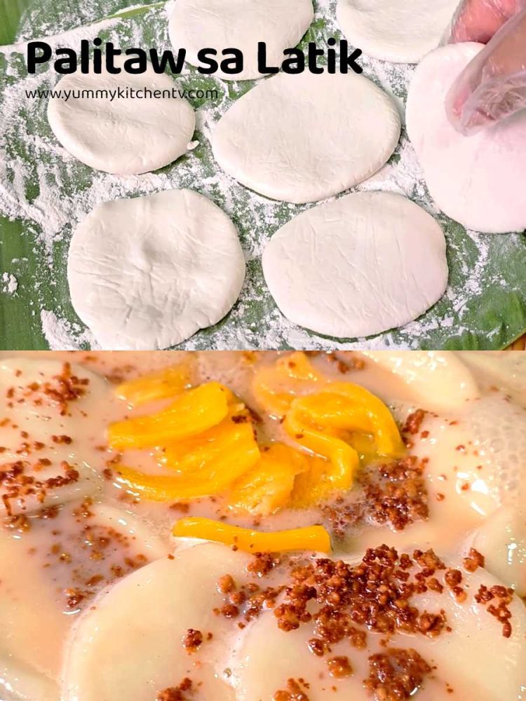 Palitaw sa Latik ( with jackfruit / langka ) - Yummy Kitchen