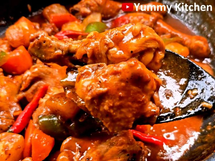 Chicken Caldereta Recipe - “Kalderetang Manok” - Yummy Kitchen