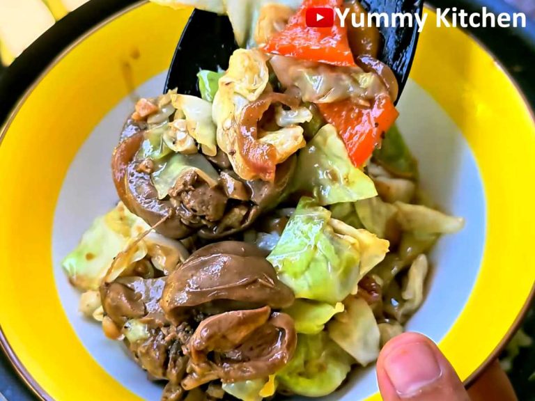 Ginisang Repolyo with Atay - Stir-fried Cabbage with Chicken Liver ...