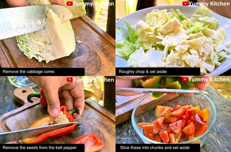 Ginisang Repolyo with Atay - Stir-fried Cabbage with Chicken Liver ...