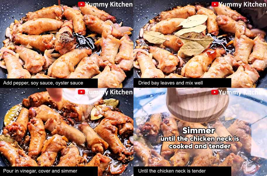 Adobong Atay at Leeg ng Manok - Chicken Liver and Neck Adobo - Yummy ...