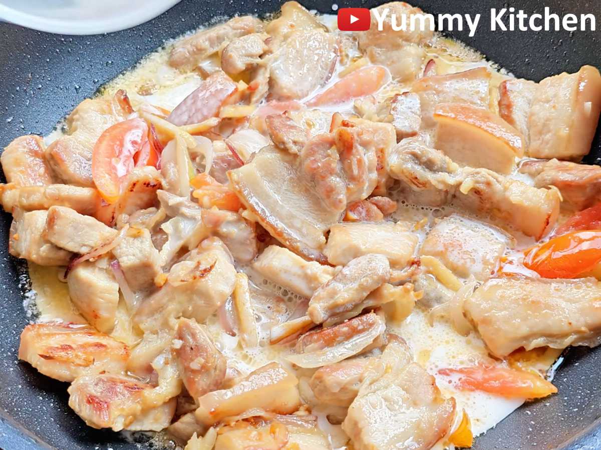 Pork Ginataan - A spicy pork stewed in coconut recipe - Yummy Kitchen
