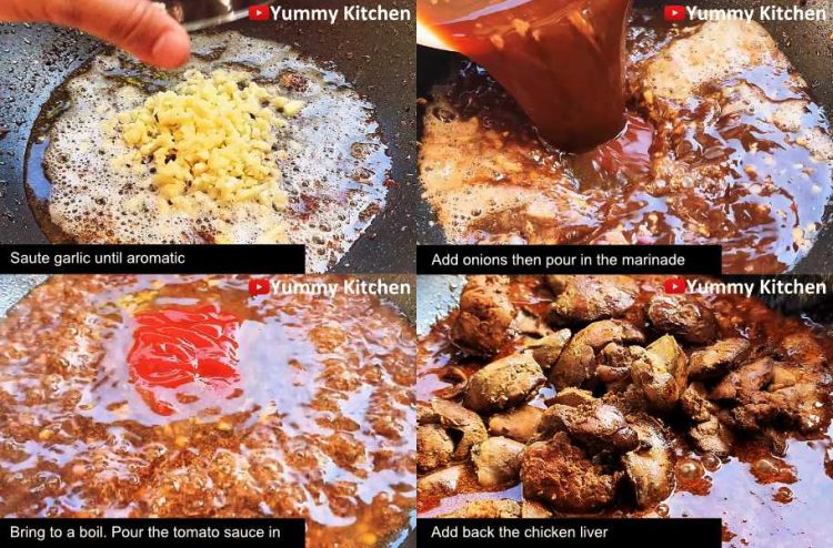 Sinarsahang Atay ng Manok Recipe - A Filipino Chicken Liver Dish Yummy ...