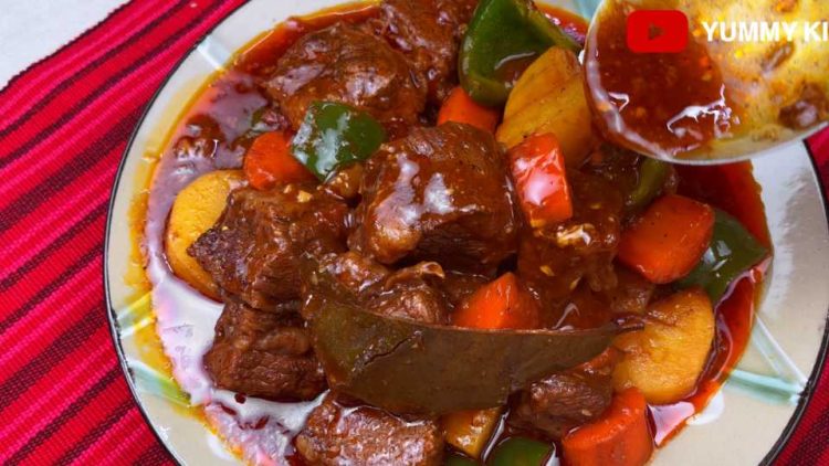 Beef Mechado Recipe (A very Meaty Comforting Filipino dish ) - Yummy ...