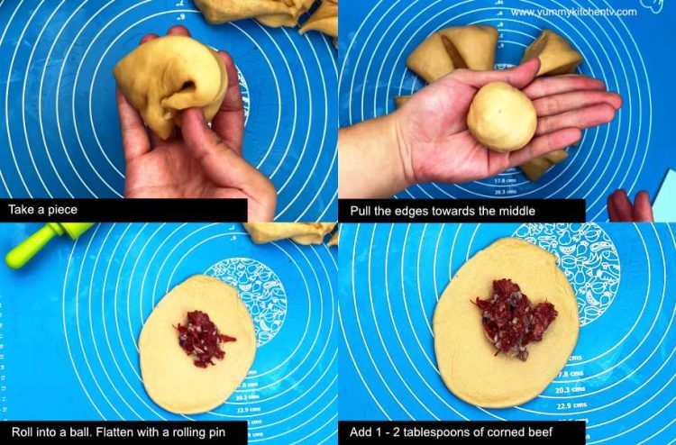 Corned Beef Pandesal - A meaty twist on a Classic - Yummy Kitchen